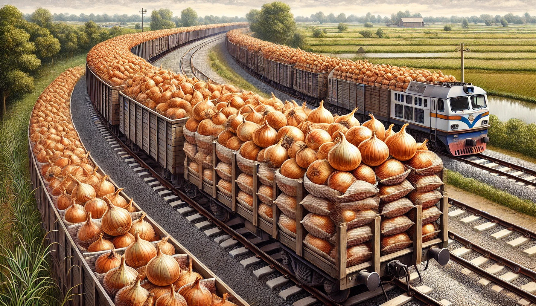 Onions on track: Govt uses rail transport from Nashik to Delhi to ...