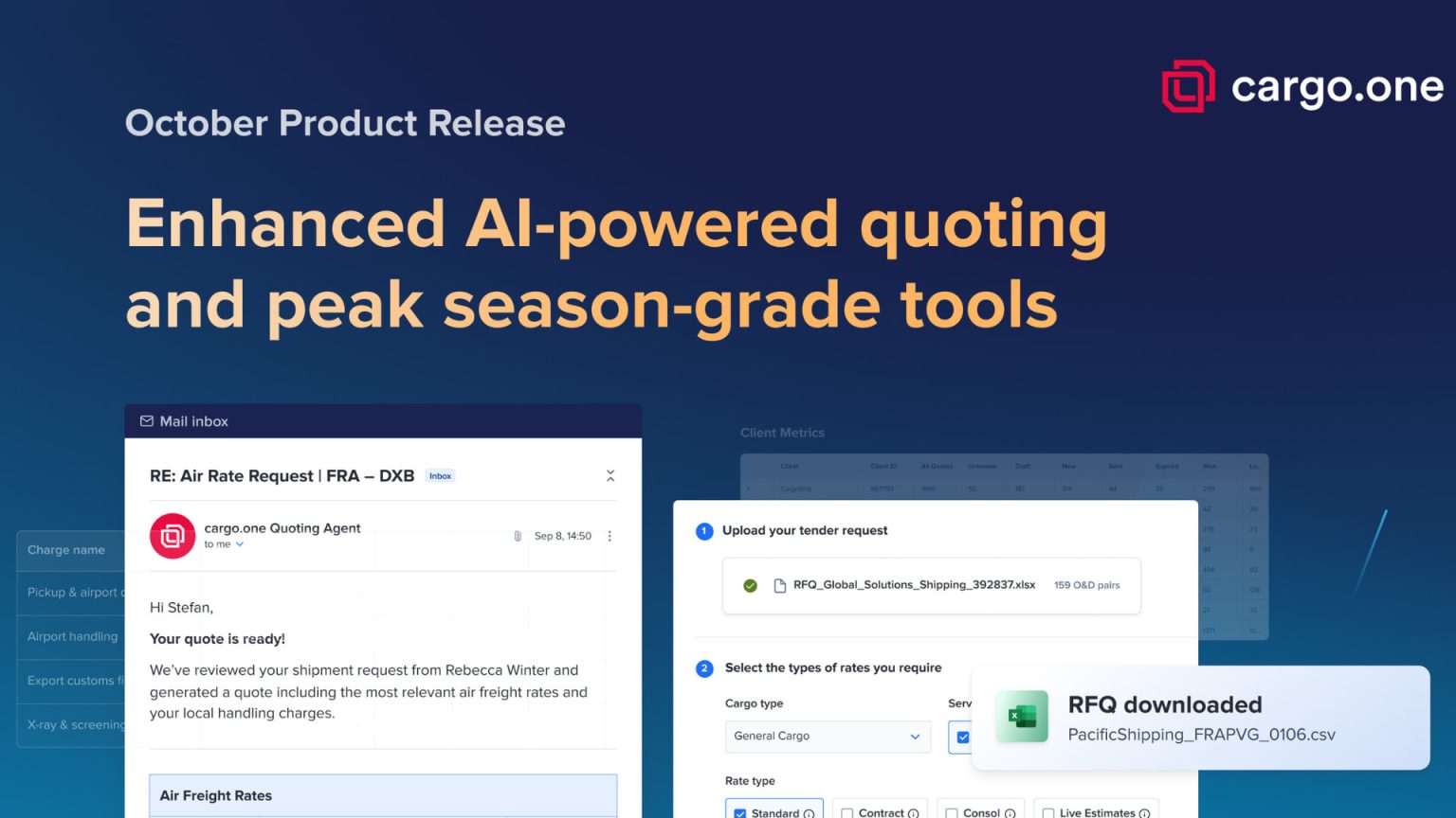 cargo.one unveil AI quoting tools for peak season forwarding